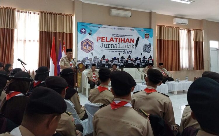 Kwarda Lampung Gelar Pelatihan Jurnalistik dan Lepas Kontingen Kemah Bela Negara Nasional 2022 ...